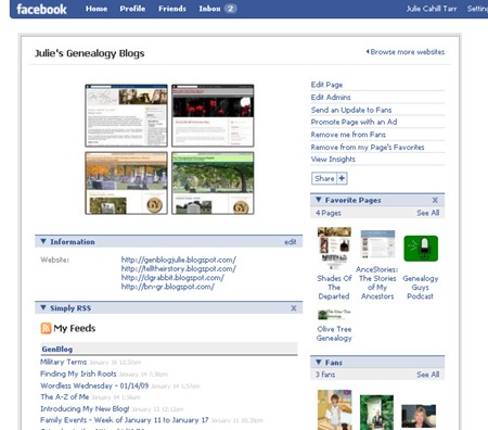 Create a Facebook Page for You Blog(s) - Julie's Genealogy & History Hub